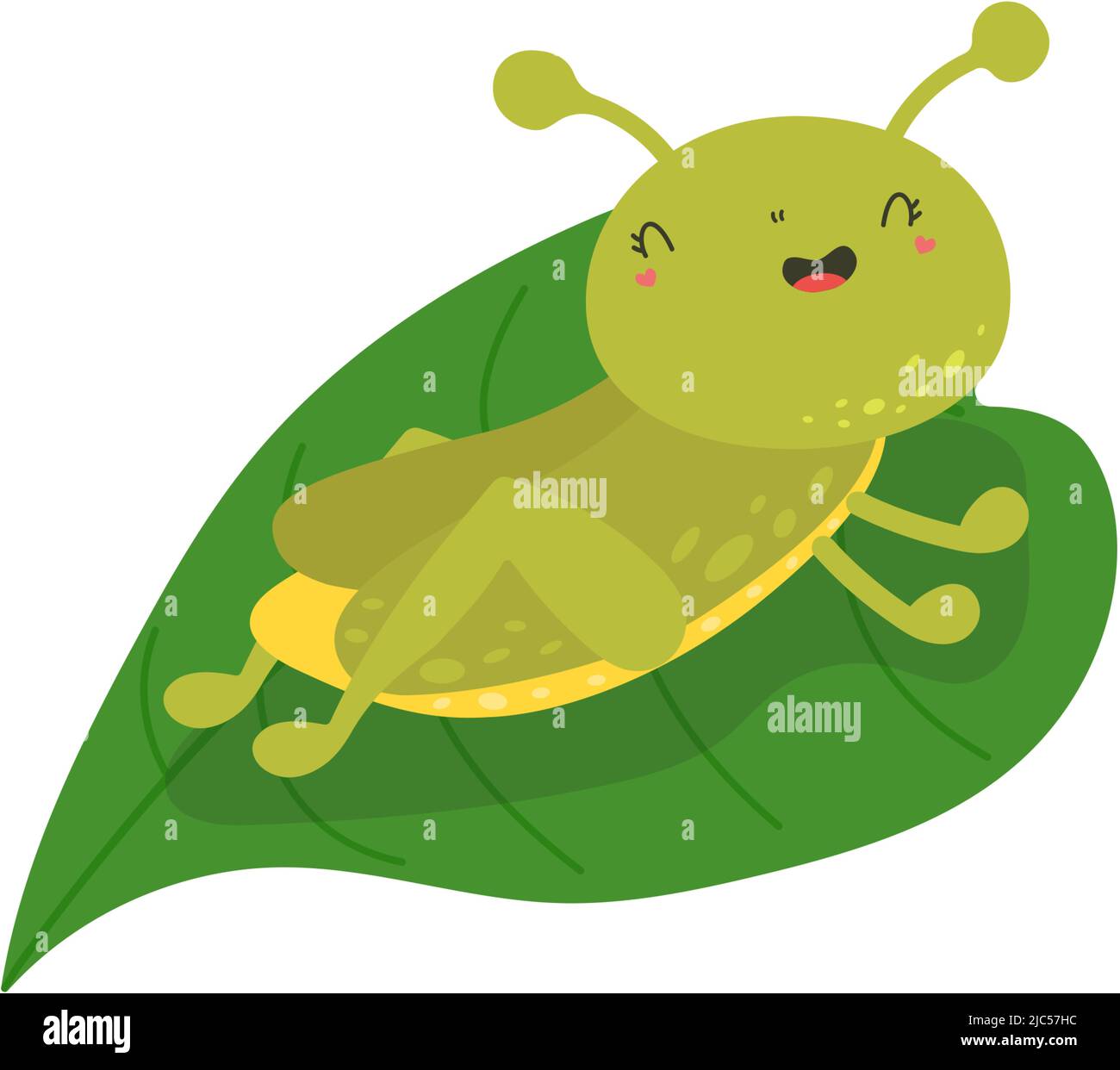 Cute Clipart Grasshopper Illustration in Cartoon Style. Cartoon Clip ...