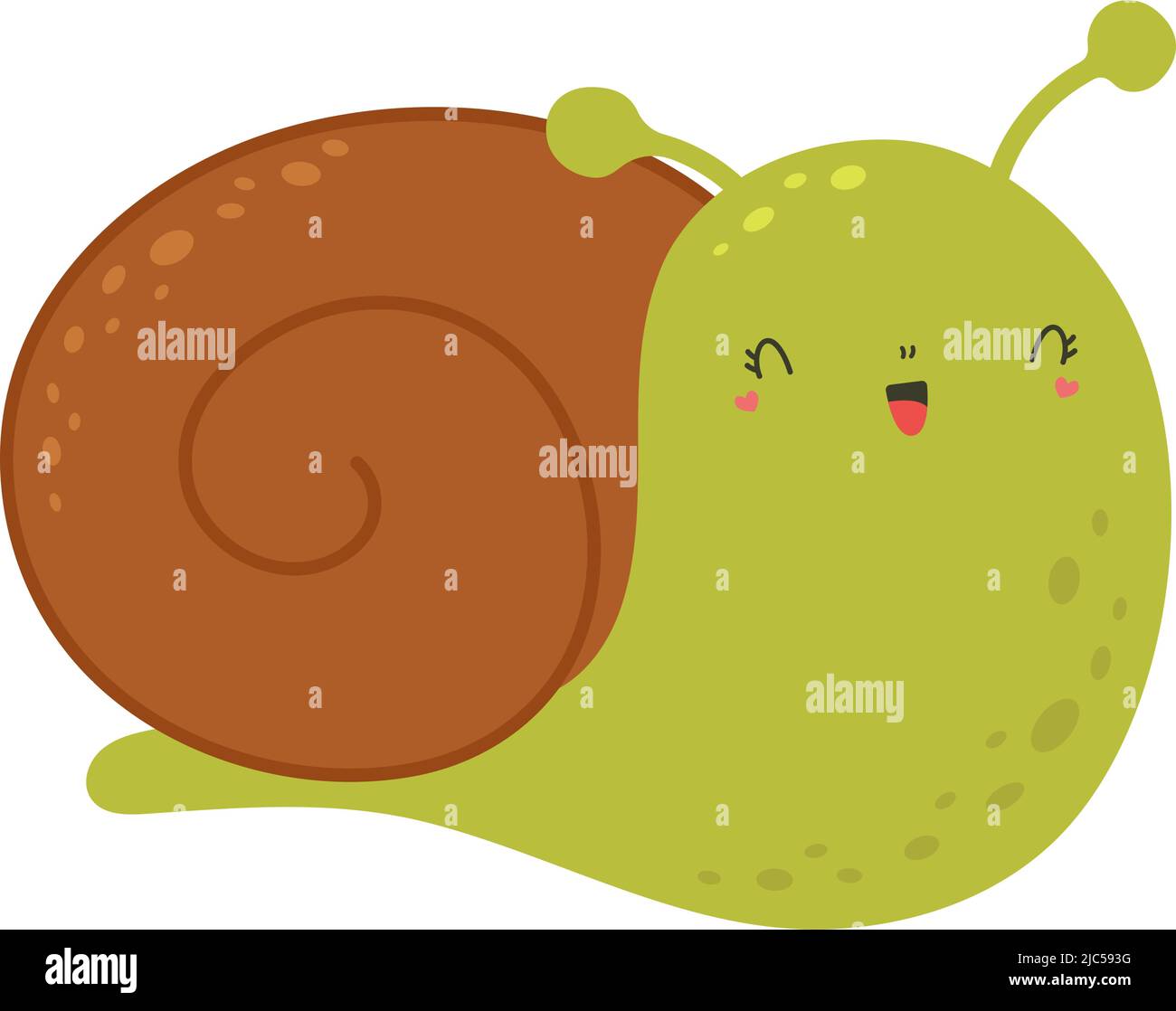 Snail Clipart in Cute Cartoon Style Beautiful Clip Art Snail. Vector ...