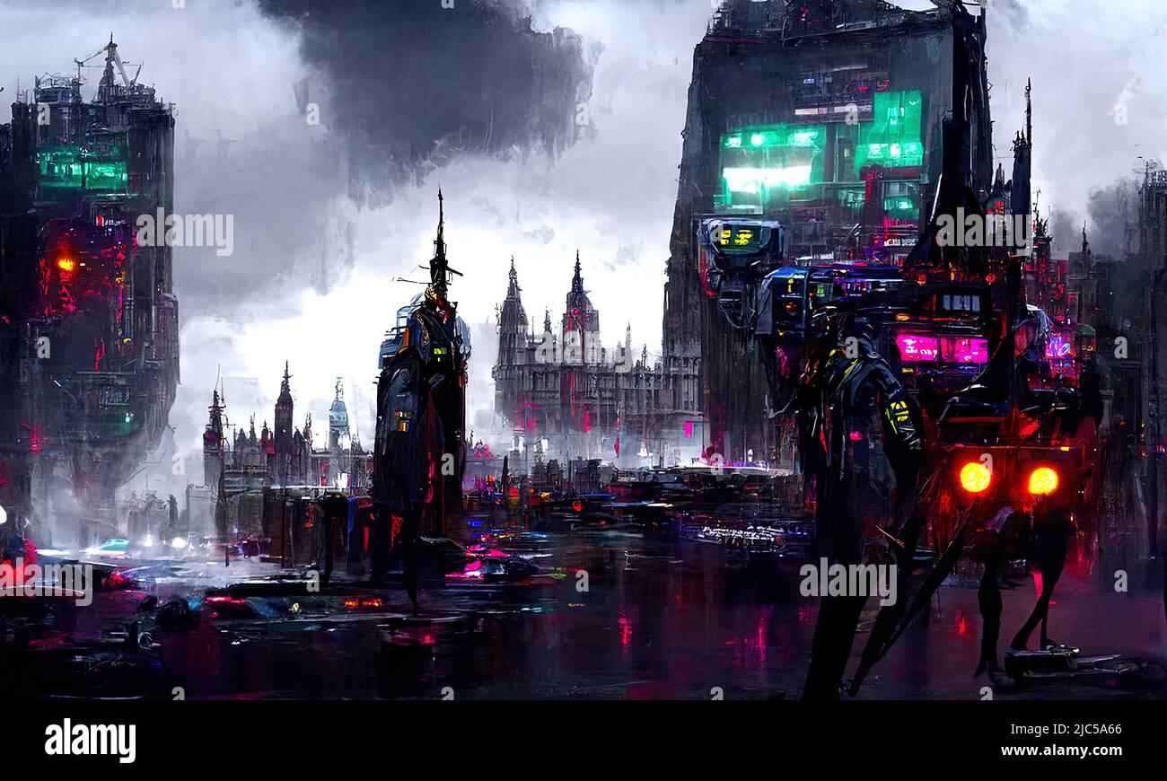 Cyberpunk london hi-res stock photography and images - Alamy