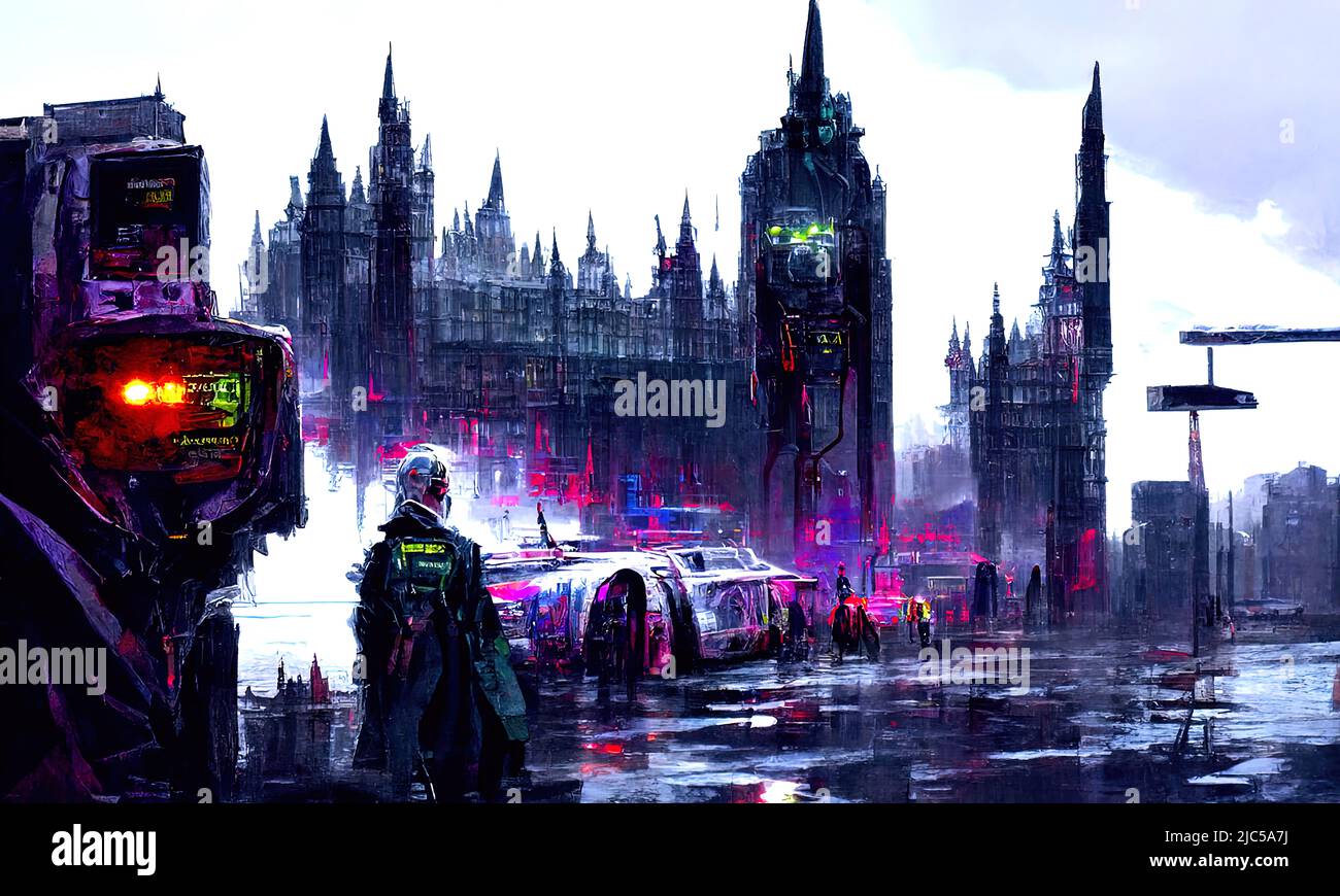 Future london landscape hi-res stock photography and images - Alamy