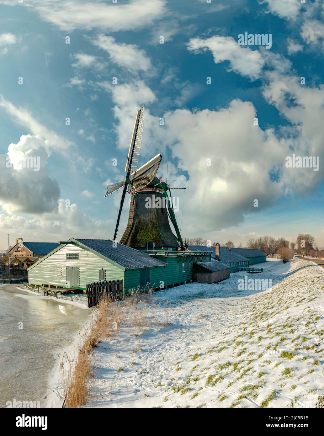 Paper producing windmill called De Schoolmeester *** Local Caption ...