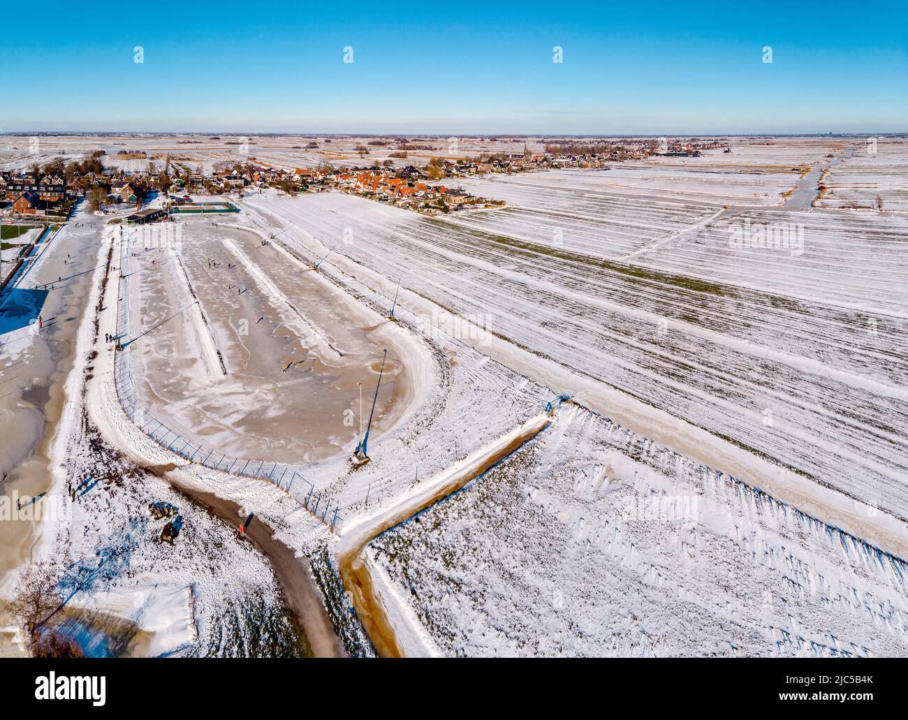The scating ring *** Local Caption *** Netherlands,city, village, field ...
