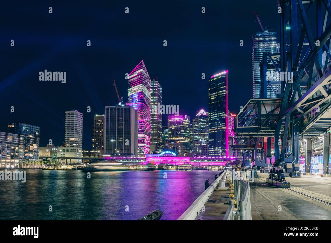 Sydney Buildings - Vivid Sydney 2022 Stock Photo - Alamy