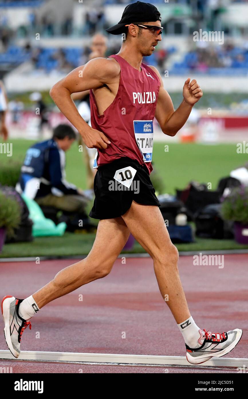 Massimo Stano of Italy competes in the 3000m Race Walk Men at the IAAF ...