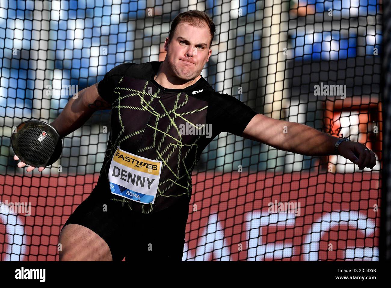 Matthew Denny of Australia competes in the Discus Throw men at the IAAF ...
