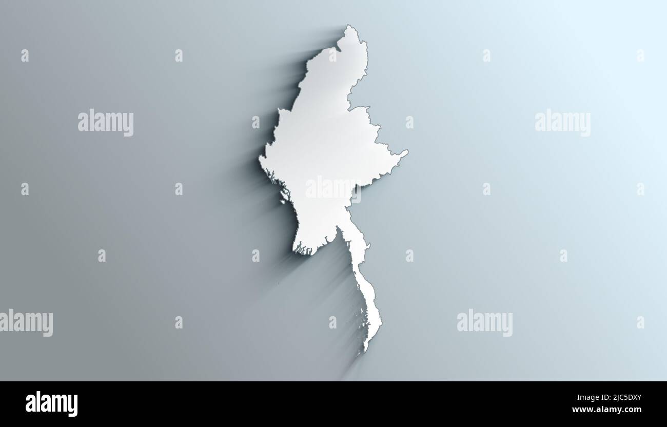 Bago myanmar region map outline hi-res stock photography and images - Alamy