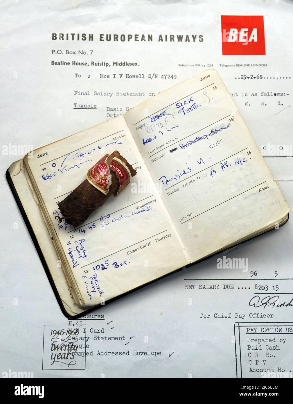 A view of cigar stub smoked by Sir Winston Churchill which is due to be ...