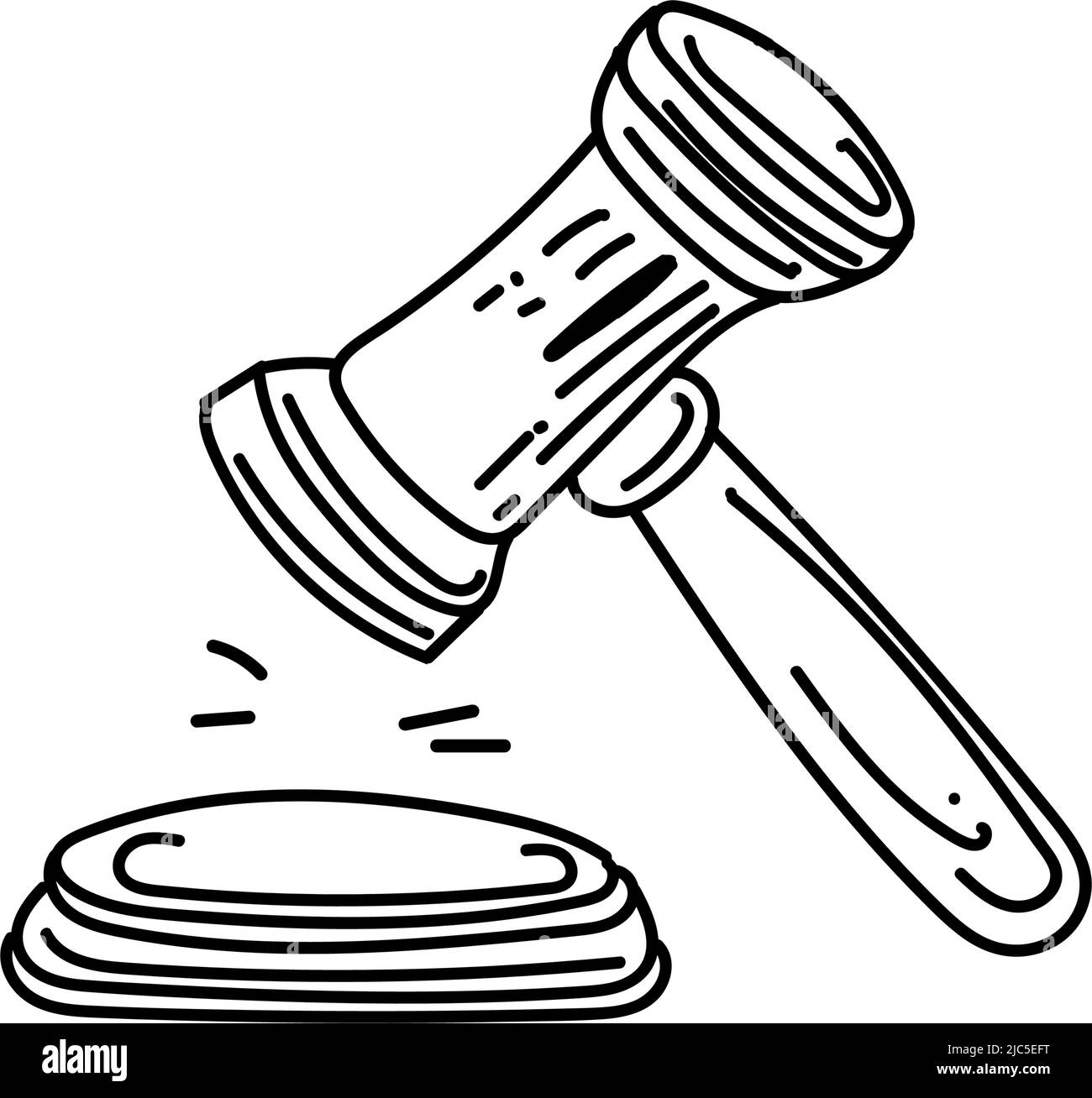 A symbol of law and justice, a hand-drawn sketch-style doodle. The ...