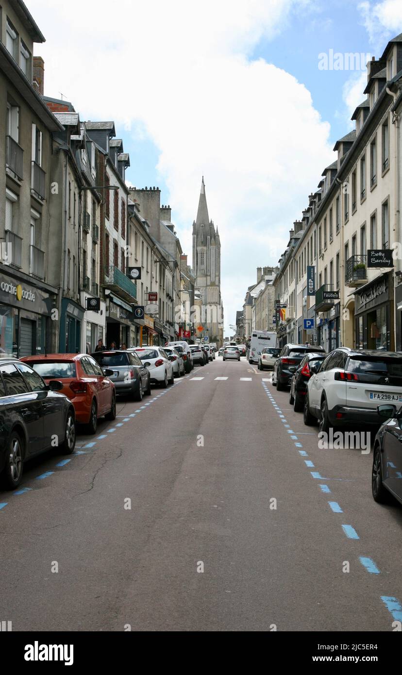 Street scene, Coutances, Normandy, France Stock Photo - Alamy