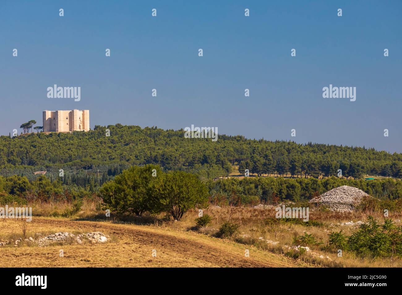 Castel del Monte, castle built in an octagonal shape by the Holy Roman ...