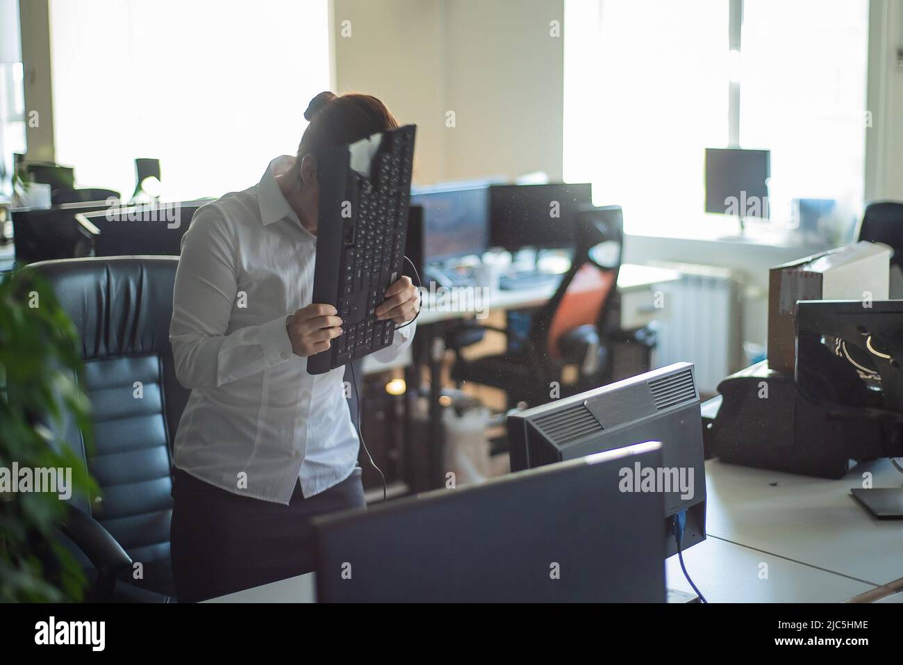 A woman freaks out and gets depressed from a mistake and breaks the ...