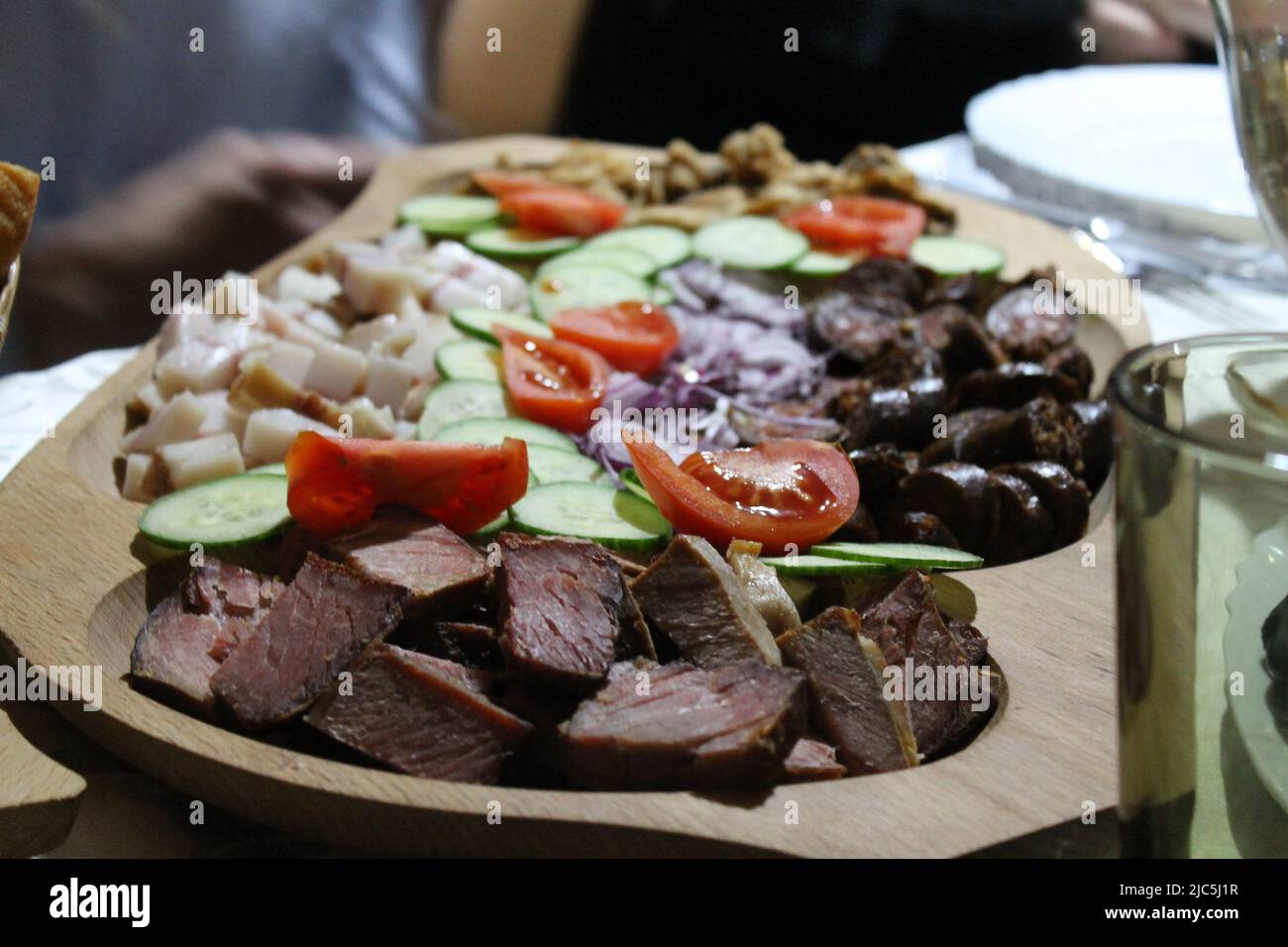 Traditional Romanian dinner in the countryside Stock Photo - Alamy