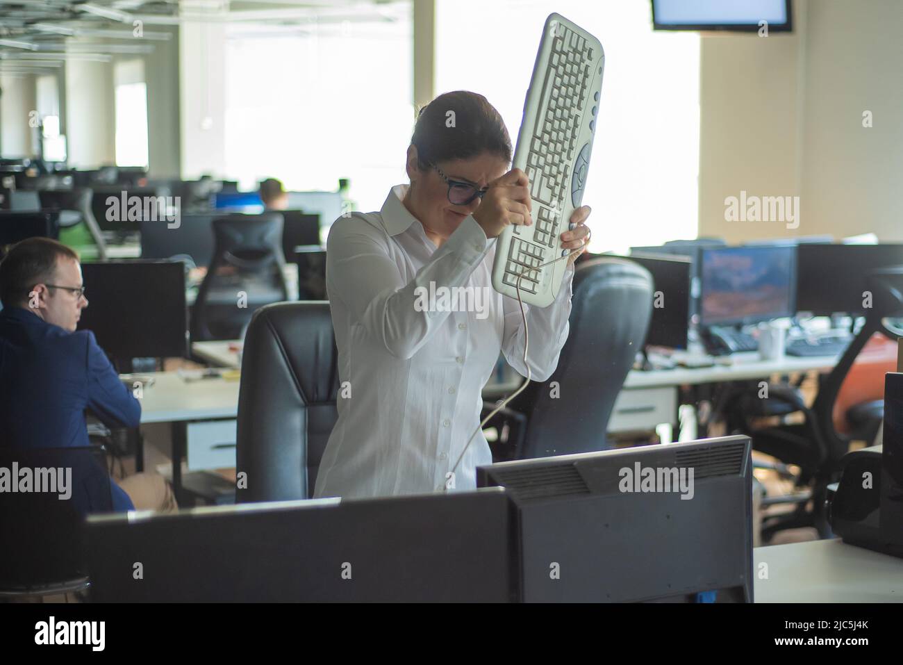 A woman freaks out and gets depressed from a mistake and breaks the ...