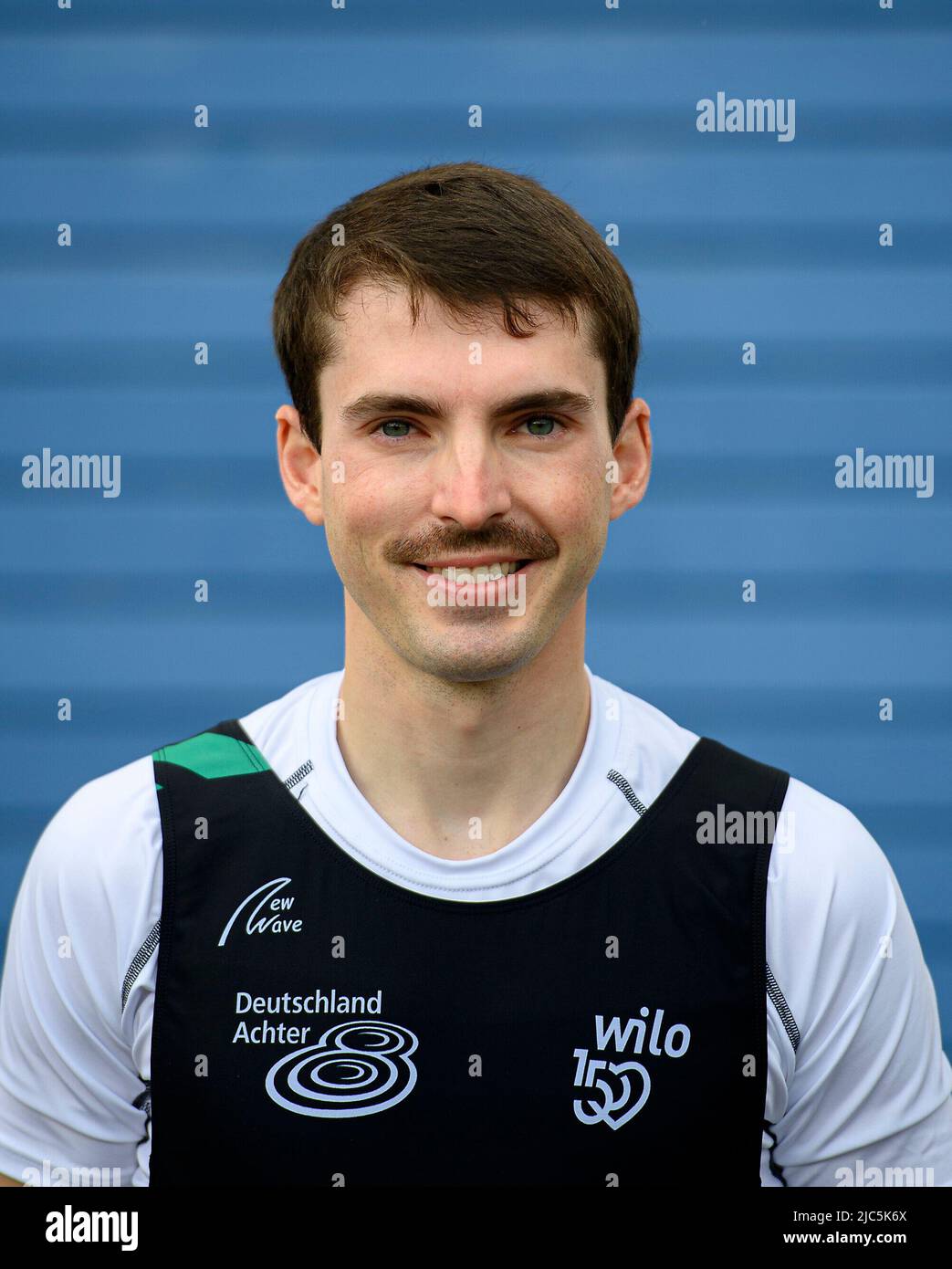 Helmsman Jonas WIESEN, rowing, presentation Germany eighth, on June 9th ...