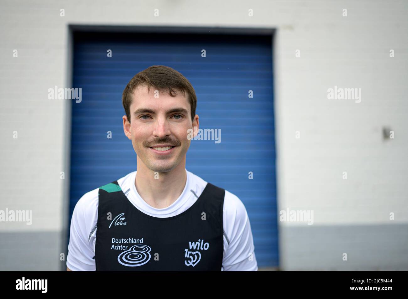 Helmsman Jonas WIESEN, rowing, presentation Germany eighth, on June 9th ...