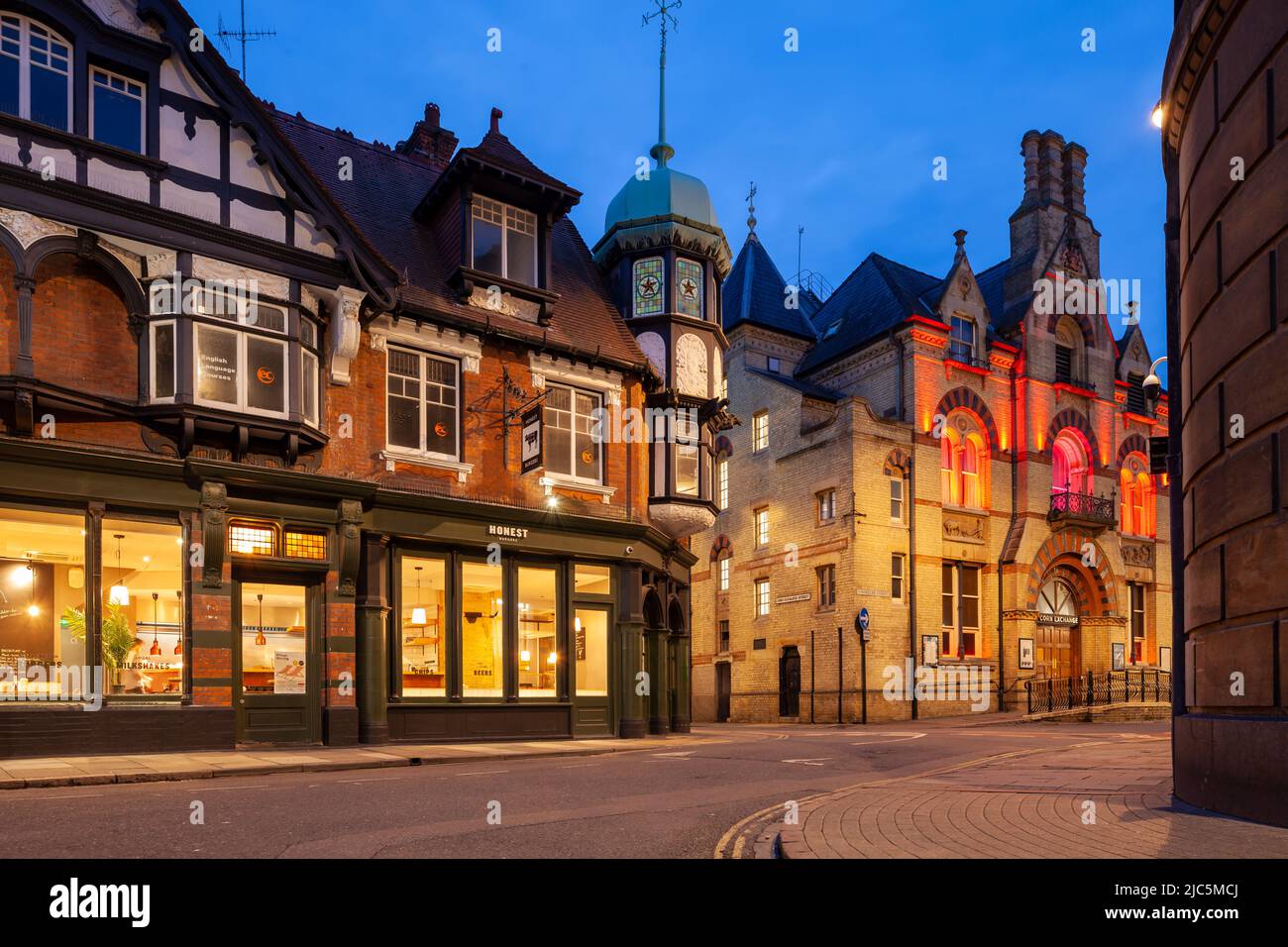 Evening on Guildhall Street in Cambridge, England Stock Photo - Alamy