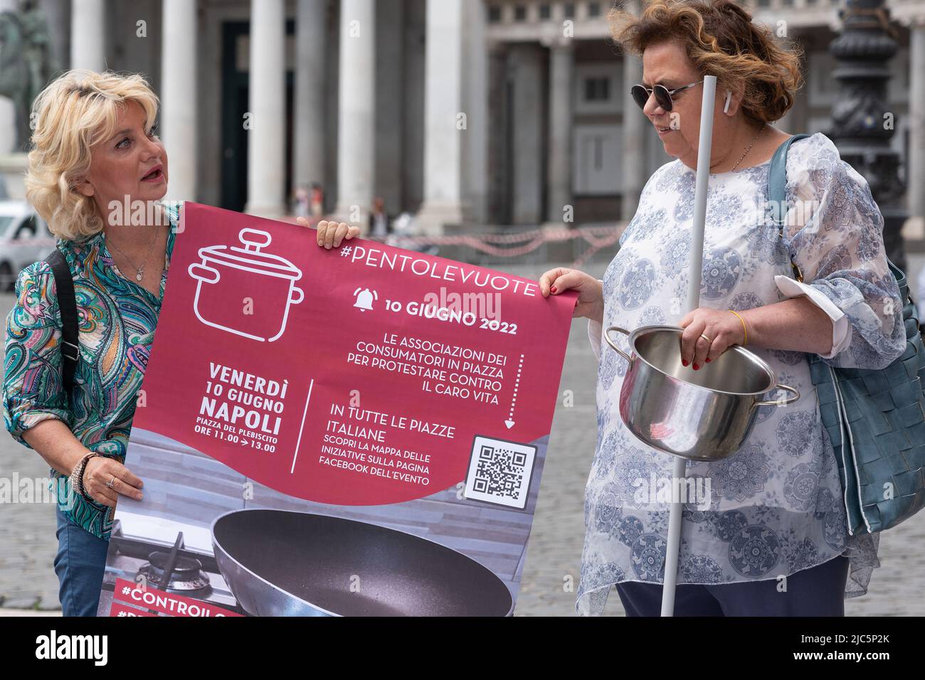 People during the protest of "the empty pots", against speculation and ...