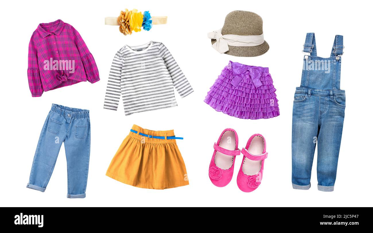Fashion colorful child girl's clothing,bright collection of kid's ...