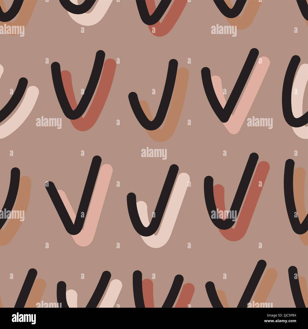 Seamless pattern design with bohemian elements and abstract shapes ...