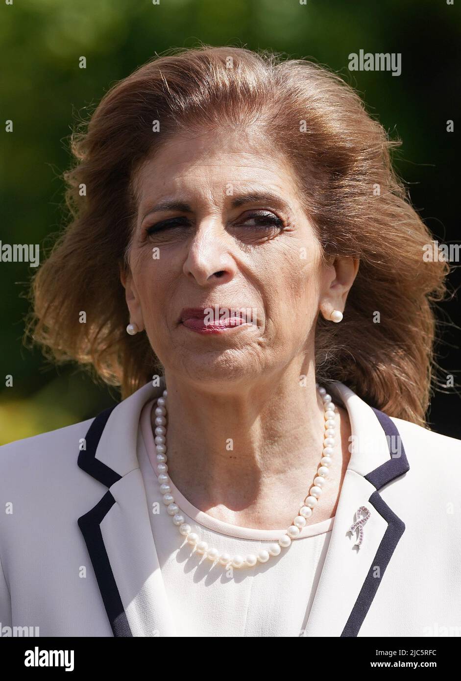 European Commissioner Stella Kyriakides at St. James’s Hospital in ...