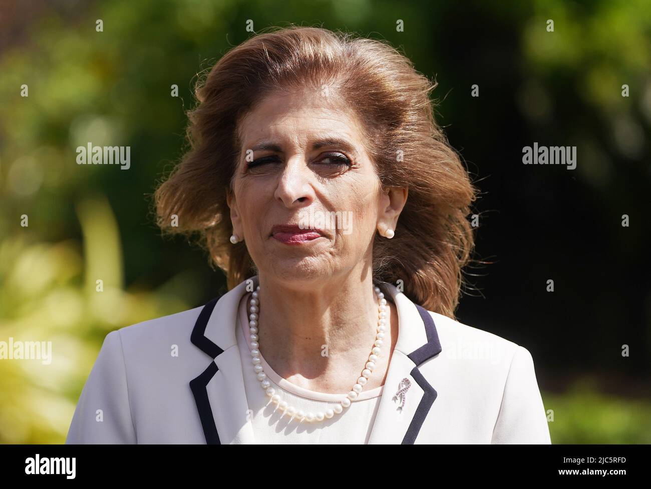 European Commissioner Stella Kyriakides at St. James’s Hospital in ...