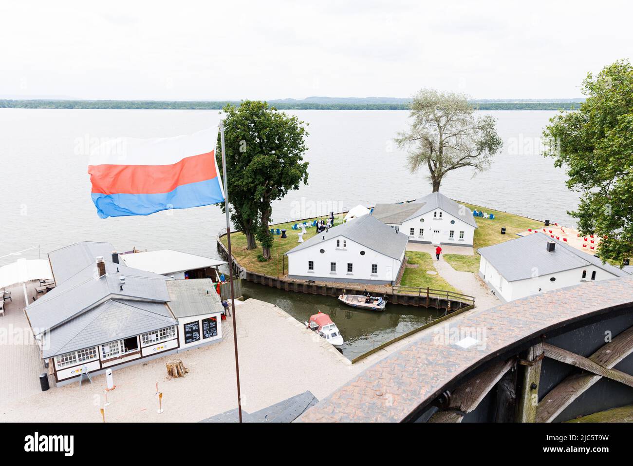 10 June 2022, Lower Saxony, Wunstorf/Steinhude: View from the fortress ...