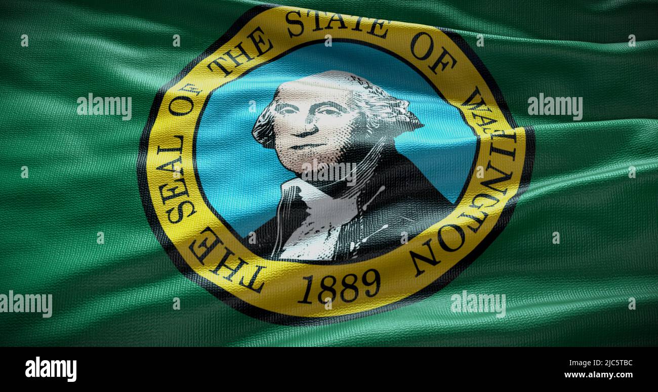 Washington state flag background illustration, USA symbol backdrop ...
