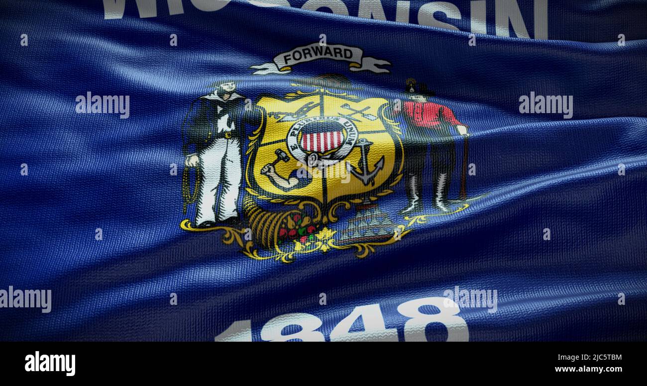 Wisconsin state flag background illustration, USA symbol backdrop Stock ...