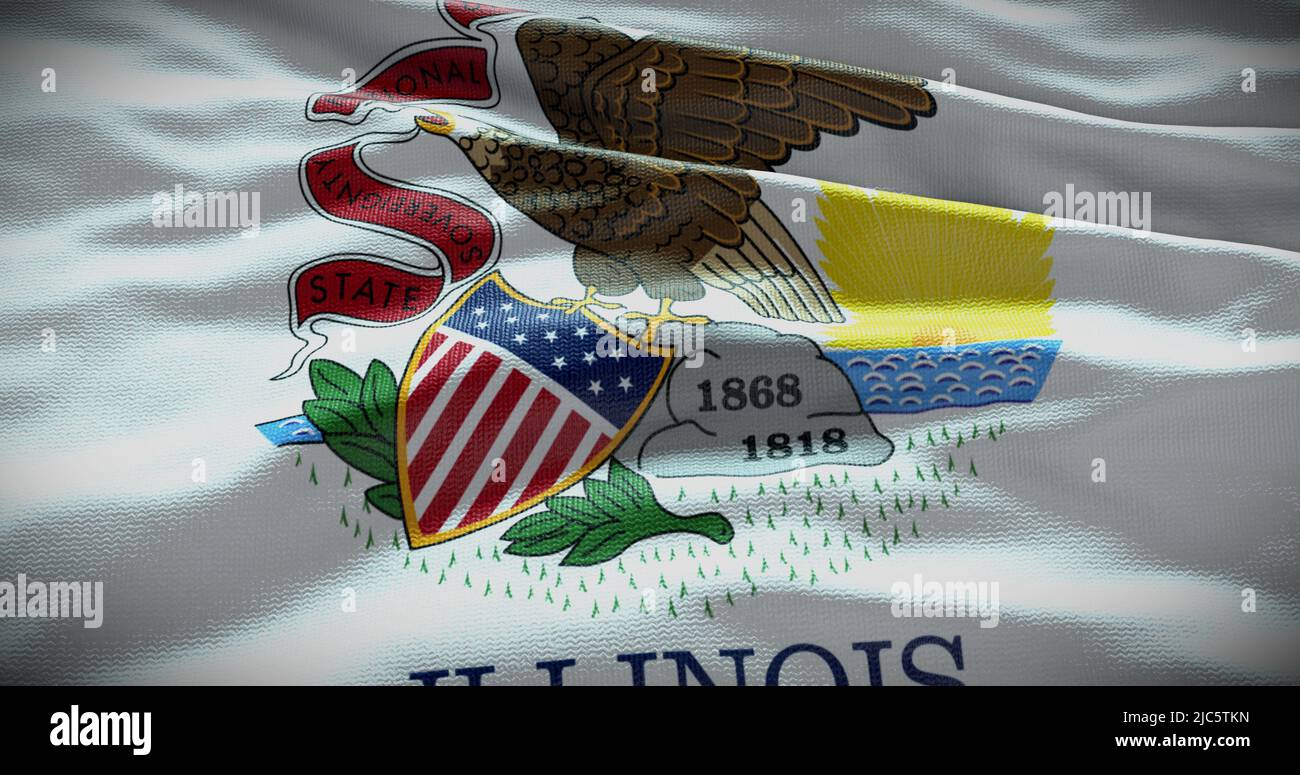 Illinois state flag background illustration, USA symbol backdrop Stock ...