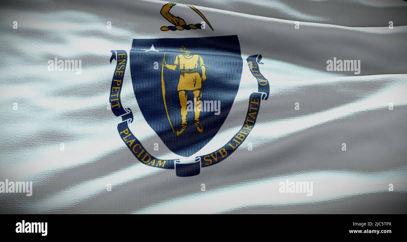 Massachusetts state flag background illustration, USA symbol backdrop ...