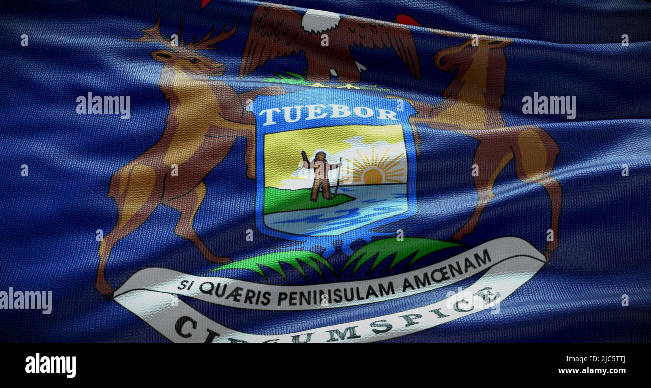 Michigan state flag background illustration, USA symbol backdrop Stock ...