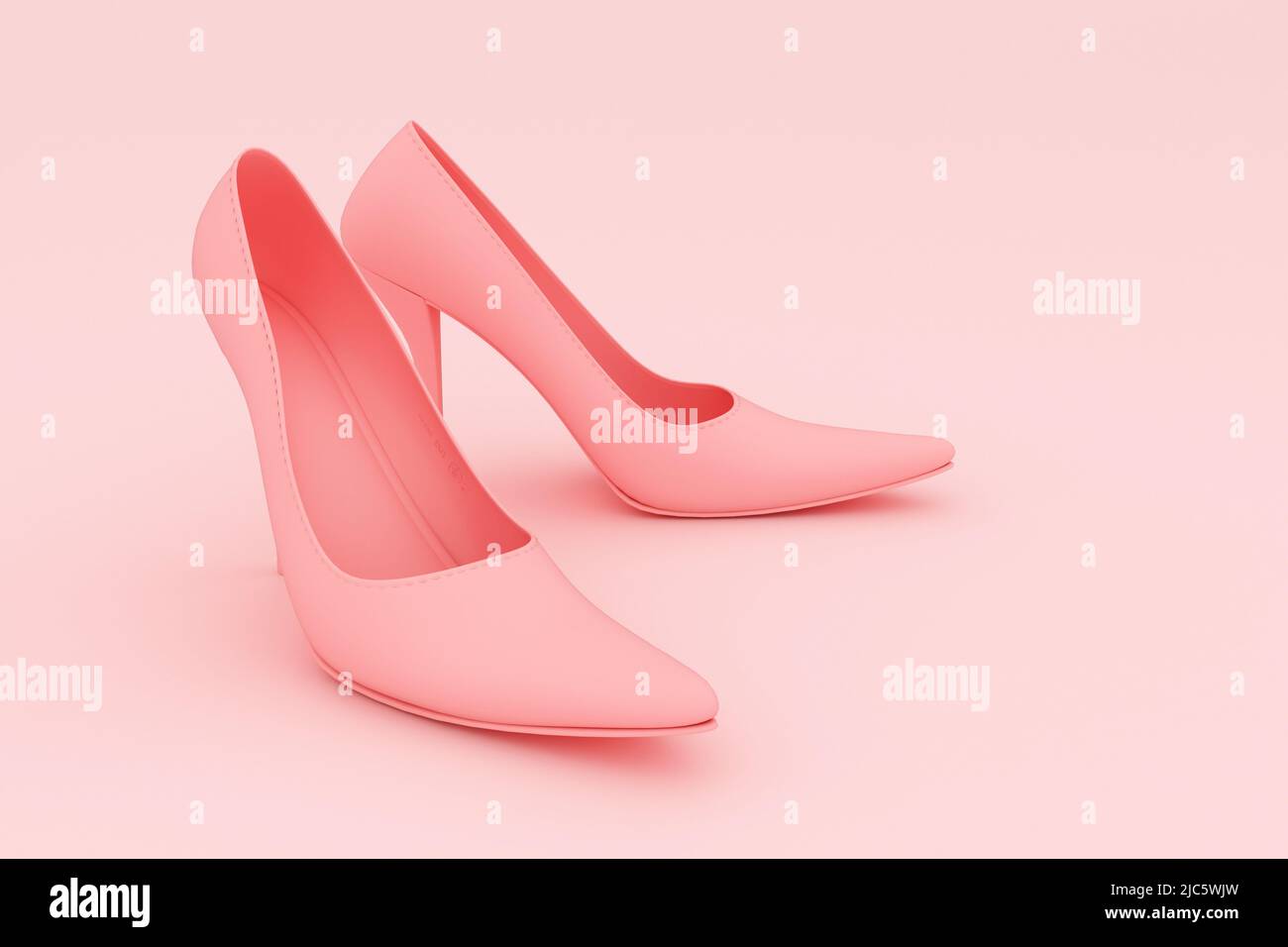 Shoes isolated on pink background, 3D rendering Stock Photo - Alamy
