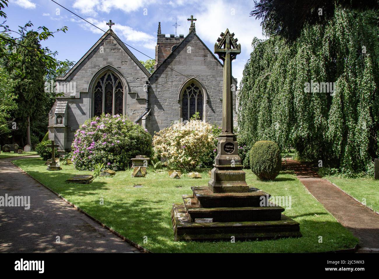 St Peter church Elford Staffordshire Stock Photo - Alamy