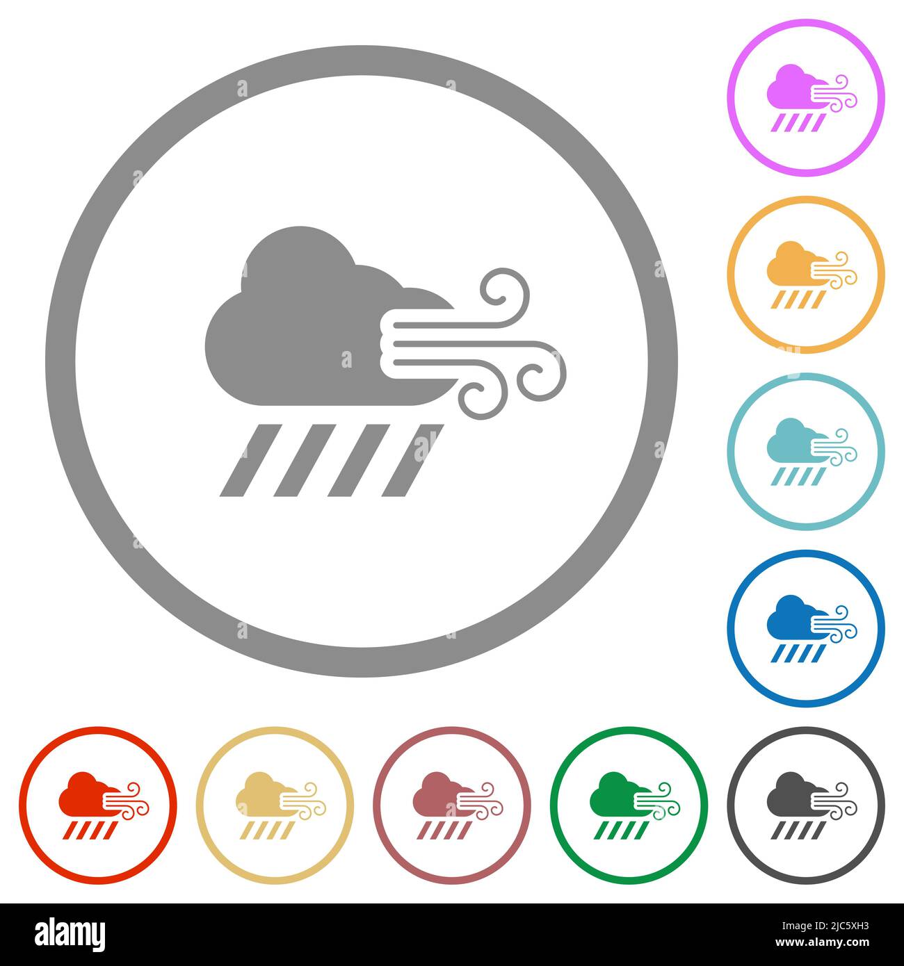 Rainstorm on the plain Stock Vector Images - Alamy