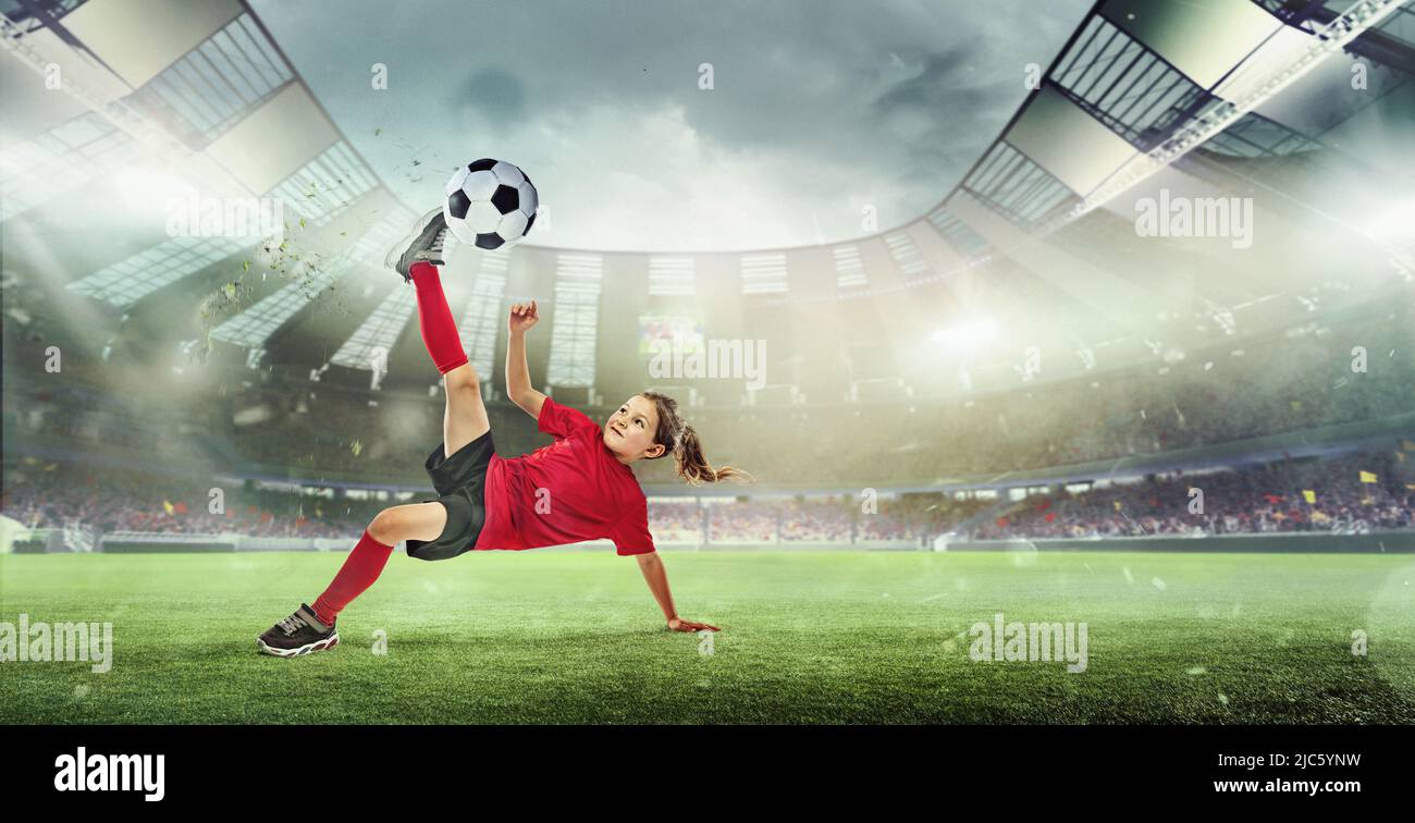 Football player stadium hitting ball hi-res stock photography and ...