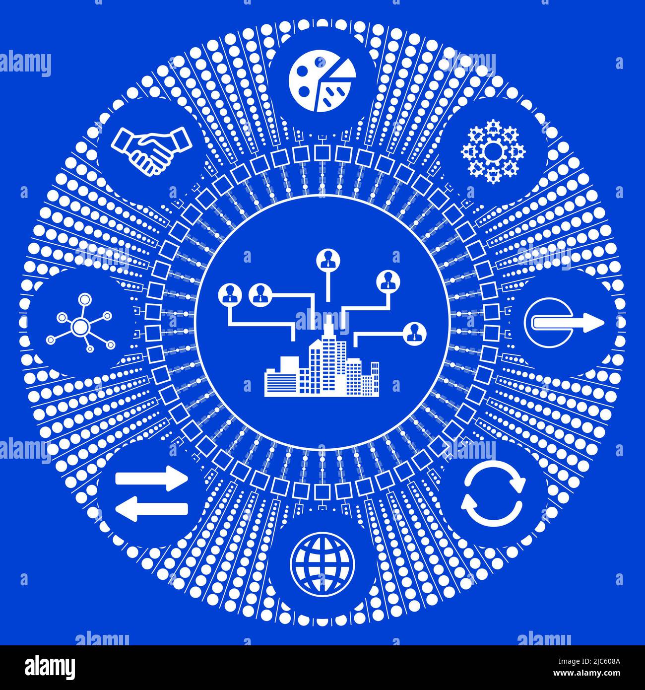 Concept of bpo with connected icons Stock Photo - Alamy