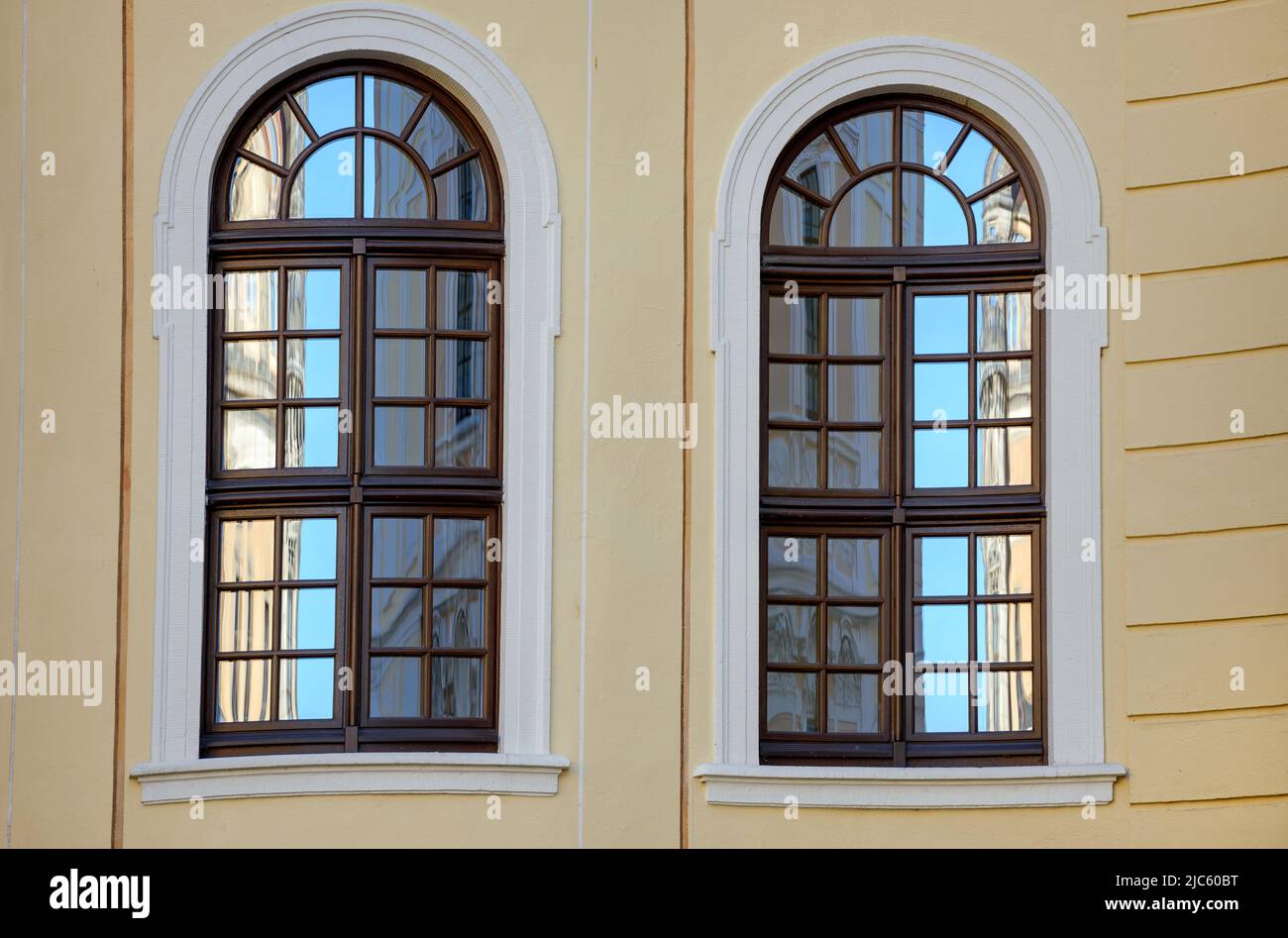 Reflections of Dresden Castle in the windows of palace ...