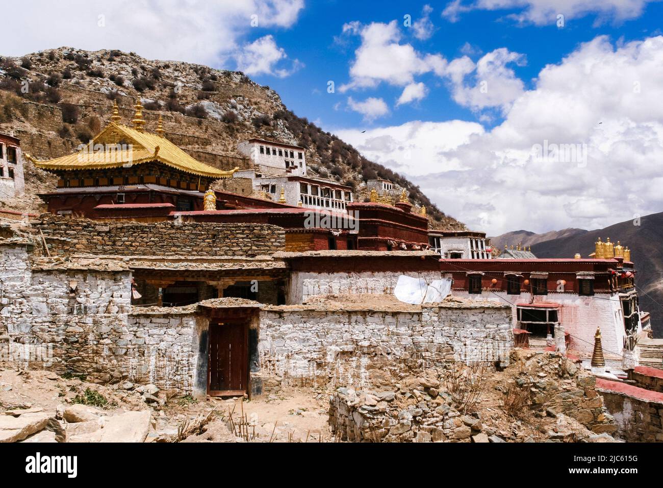 Ganden Monastery on top of Wangbur Mountain is the 1st and primary ...