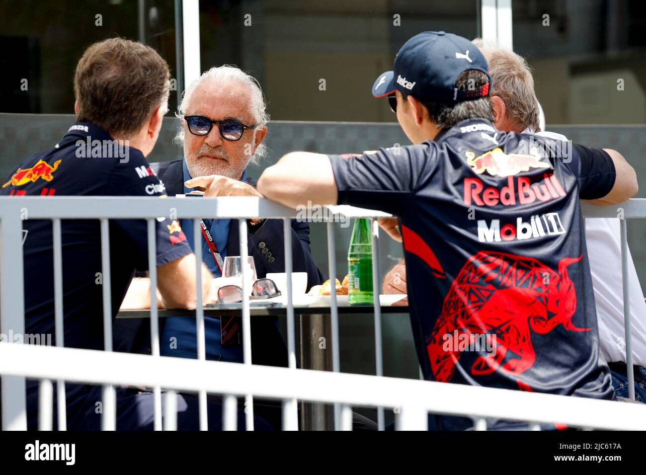 Baku, Azerbaijan. 10th June, 2022. Christian Horner (GBR, Oracle Red Bull Racing), Flavio ...