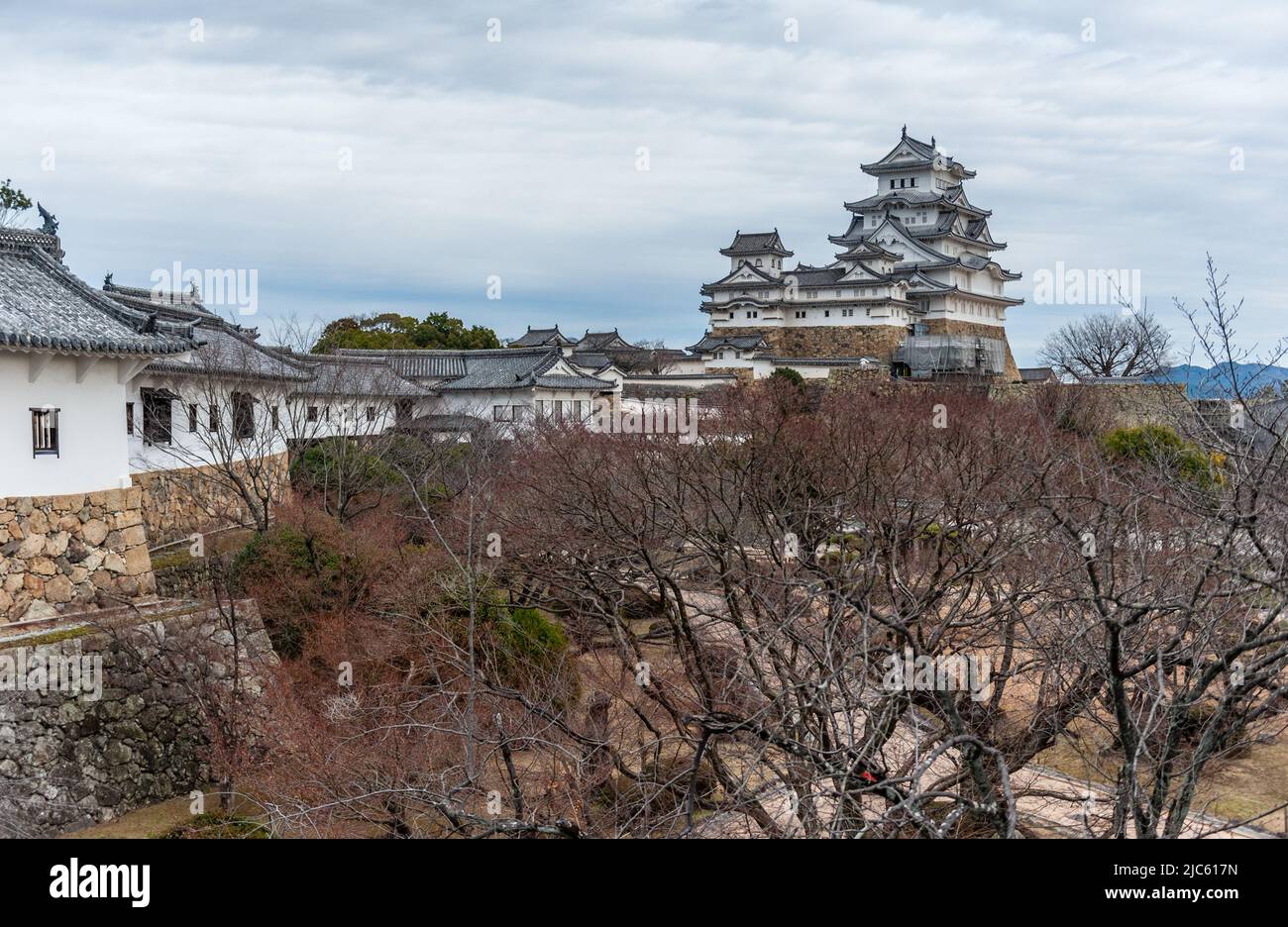 Himeji, Japan - Januari 6, 2020. Exterior of the world-famous Himeji ...