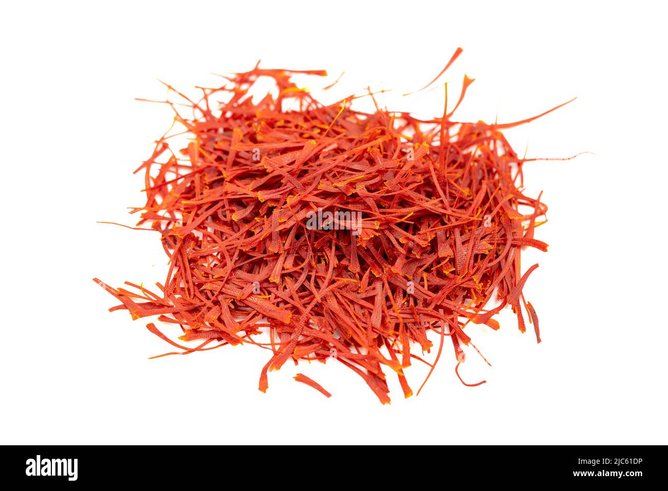 Saffron isolated on white background. Close-up. Iranian or Persian ...