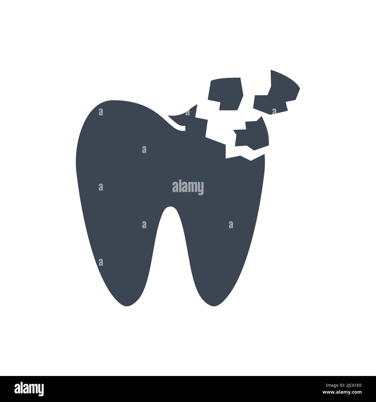 Tooth broken cartoon on Stock Vector Images - Alamy