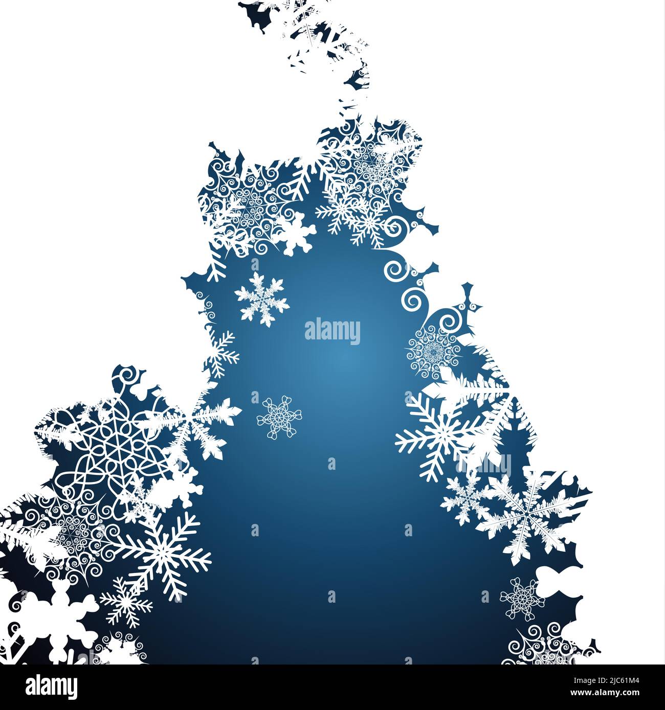 Christmas blue border, snowflake design background Stock Vector Image ...