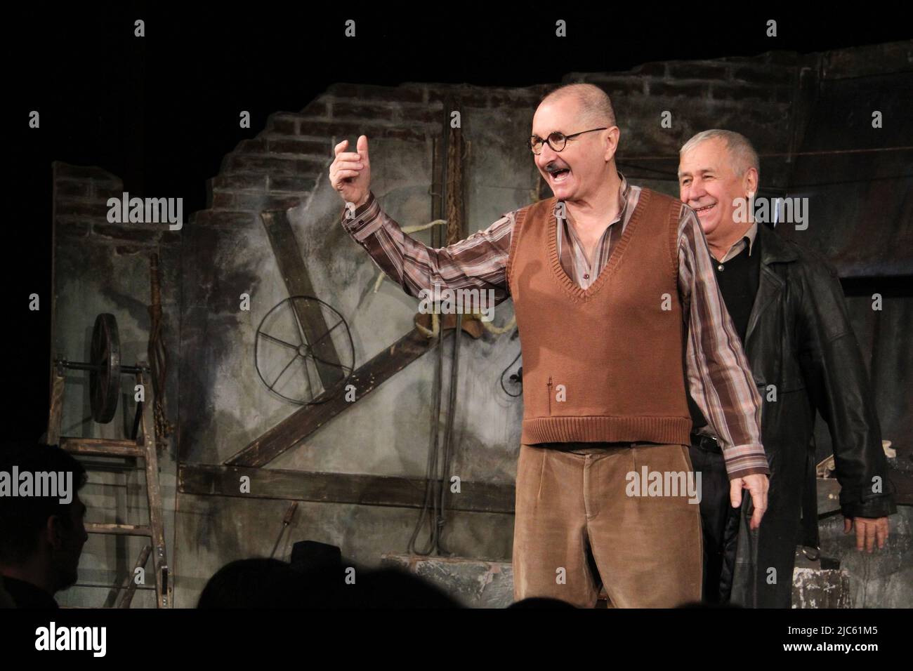 Romanian actors Horatiu Malaele & George Mihaita at Teatrul de Comedie ...