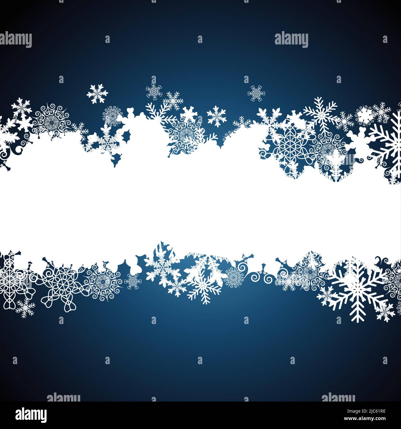 Christmas blue border, snowflake design background Stock Vector Image ...