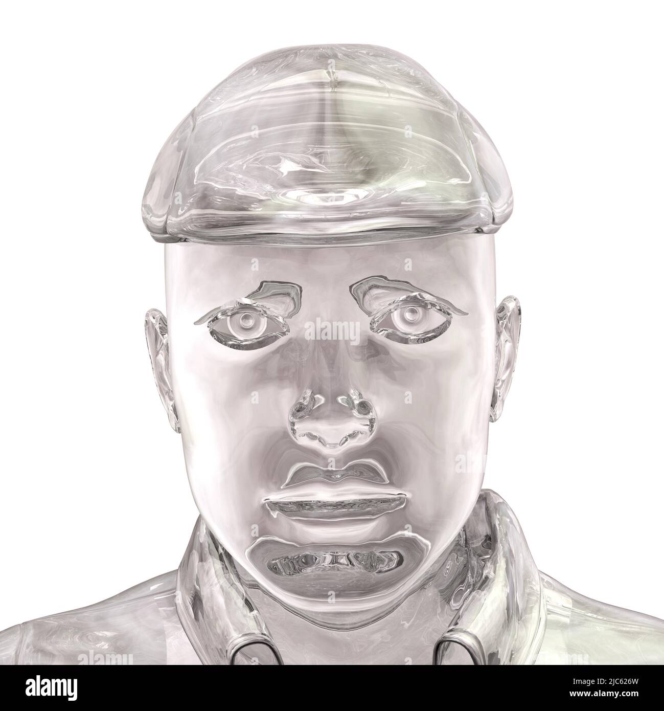 3D-Illustration of a glass and transparent citizen Stock Photo - Alamy