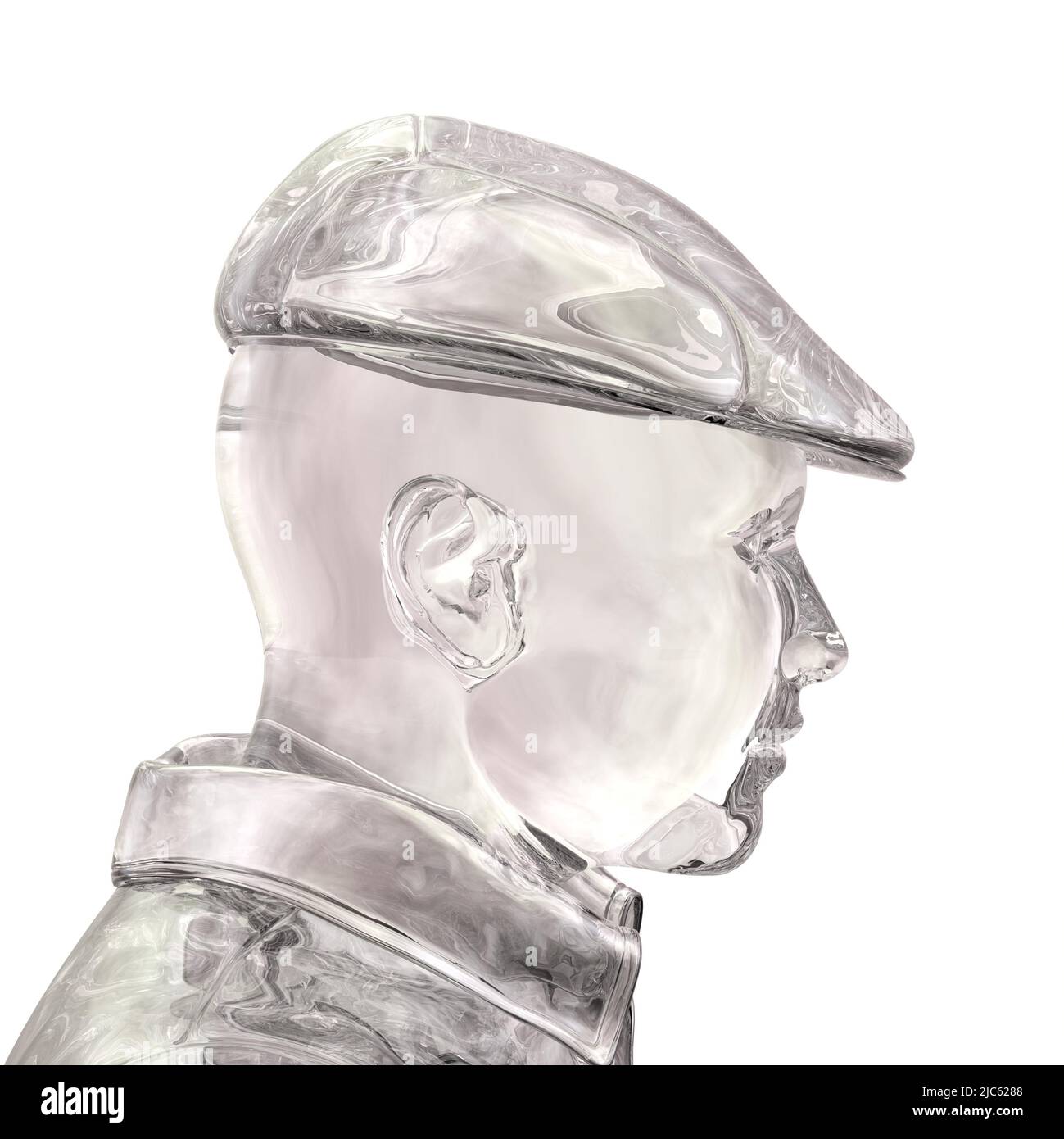 3D-Illustration of a glass and transparent citizen Stock Photo - Alamy