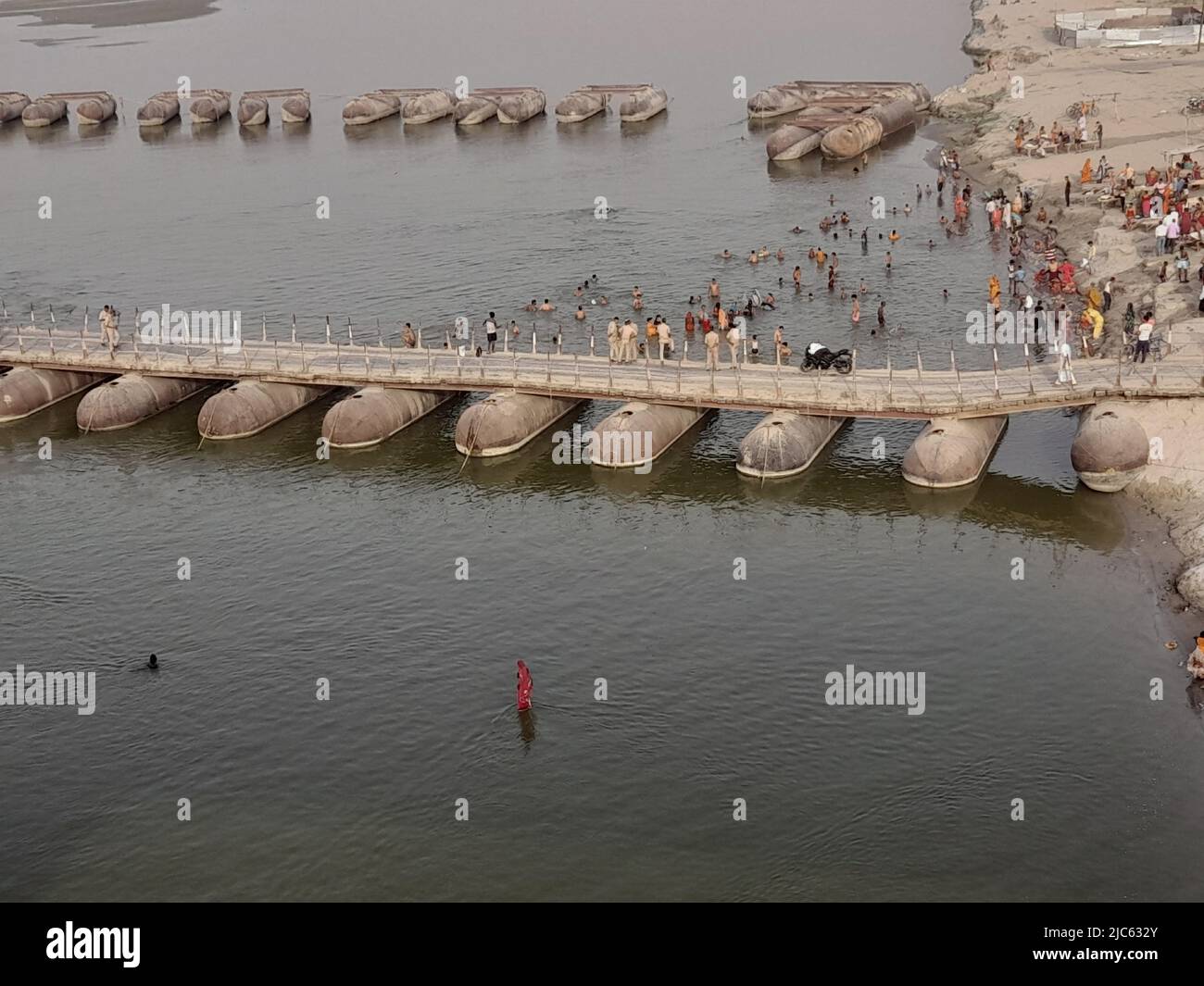 India. 9th June, 2022. Hindu devotees gathered to offer Ganga Aarti ...