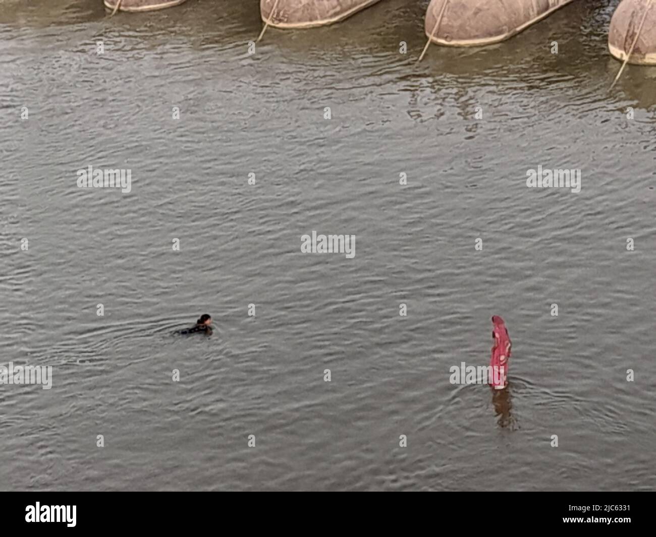 India. 9th June, 2022. Hindu devotees gathered to offer Ganga Aarti ...