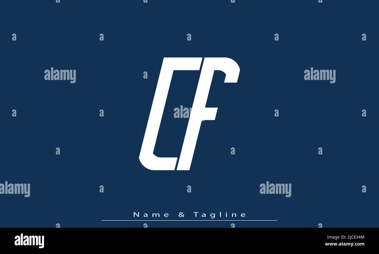 Alphabet letters Initials Monogram logo CF , FC Stock Vector Image ...